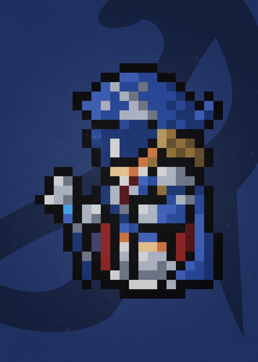 'FF XIV Blue Mage BLU Pixel' Poster, picture, metal print, paint by Ze ...