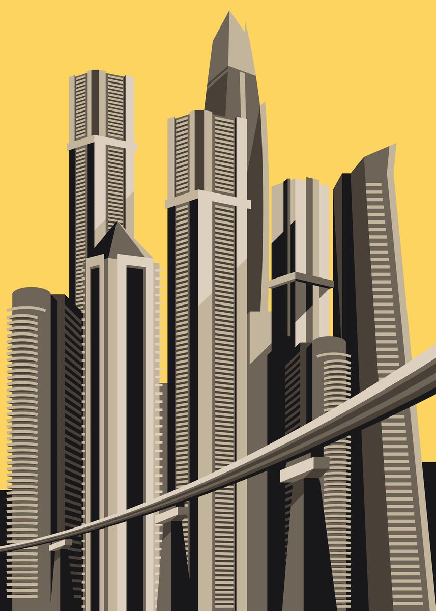 'metropolitan' Poster, picture, metal print, paint by Designersen ...