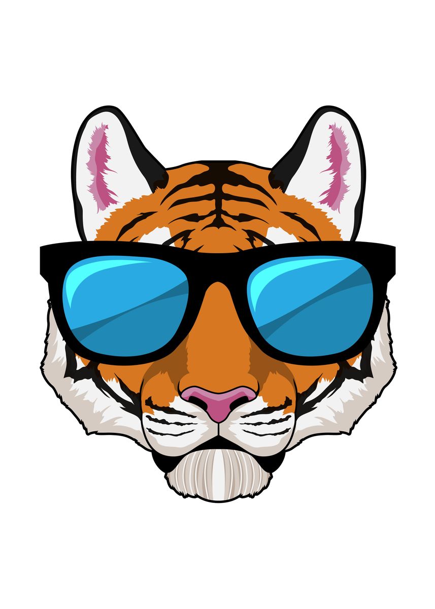 'Tiger Sunglasses ' Poster by Markus Schnabel | Displate