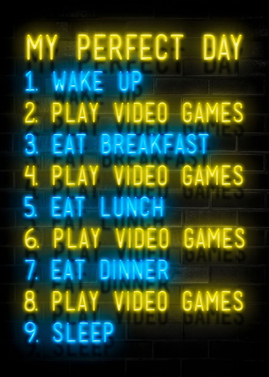 'MY PERFECT DAY' Poster by Reflection Quotes | Displate