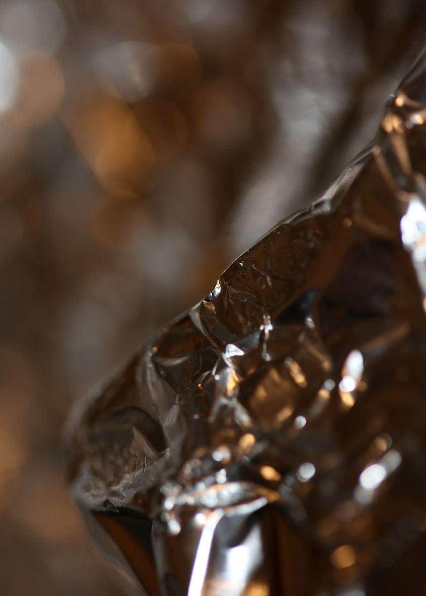 'Aluminum paper abstract' Poster, picture, metal print, paint by ...