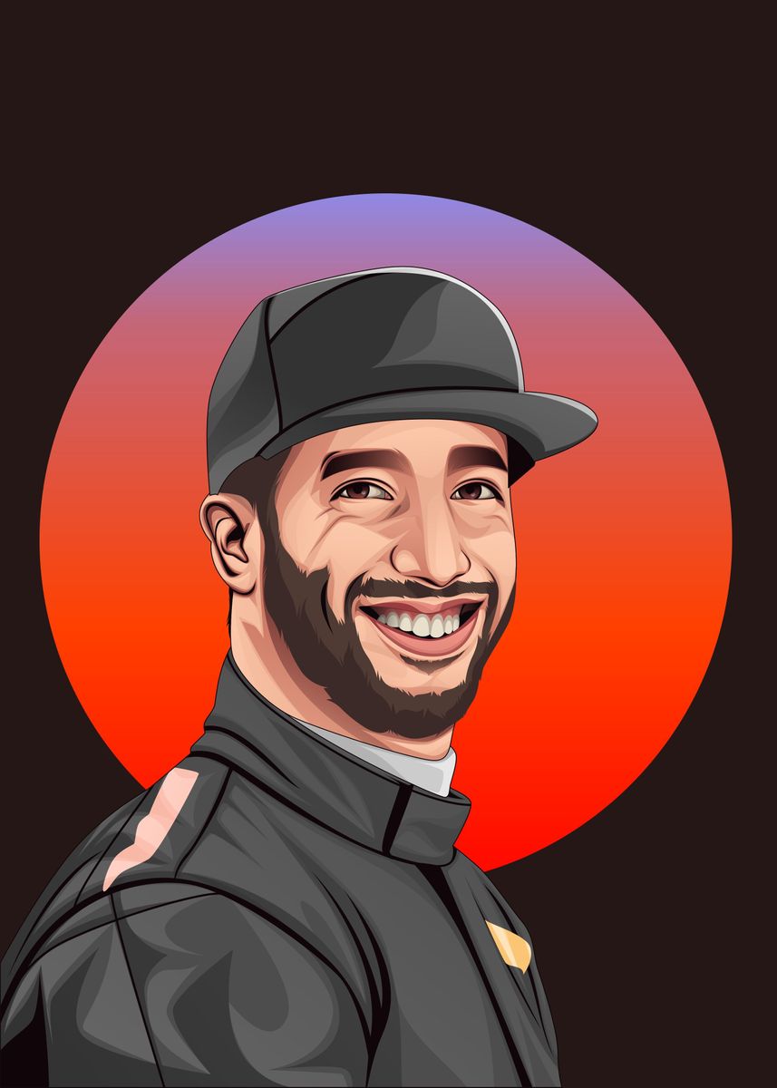 'Daniel Ricciardo' Poster by Asran Vektor | Displate