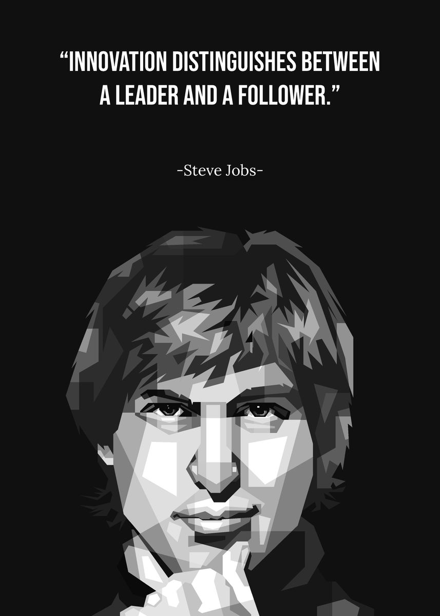 'Steve Jobs WPAP' Poster, picture, metal print, paint by Dico Hendry ...