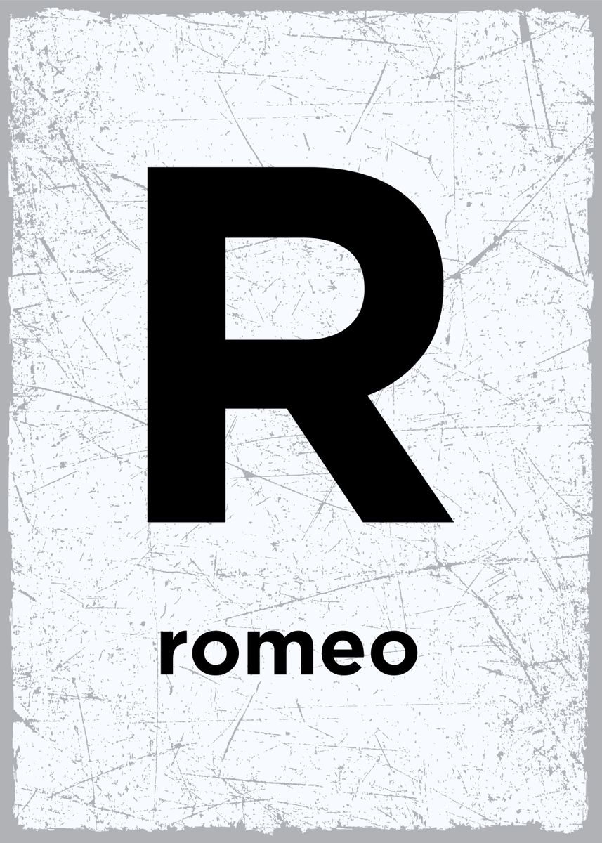 'R is for Romeo' Poster by Trending Displate Posters | Displate