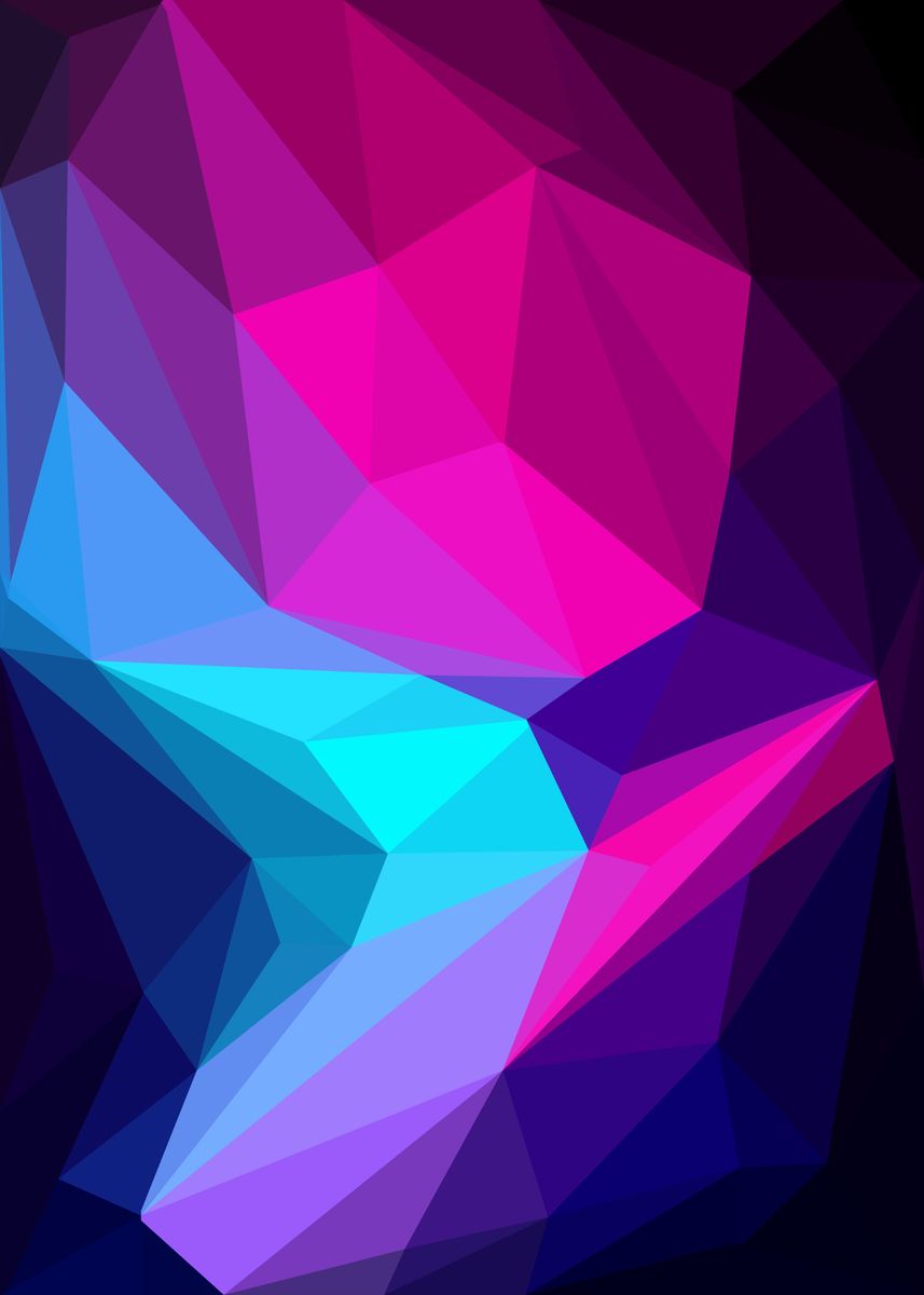 'polygonal art' Poster by Lowpoly Posters | Displate