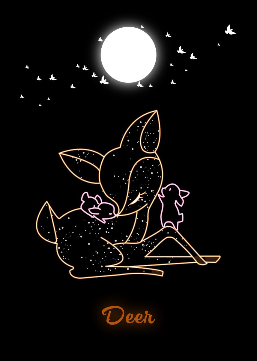 'Deer Poster' Poster by Forest Life | Displate