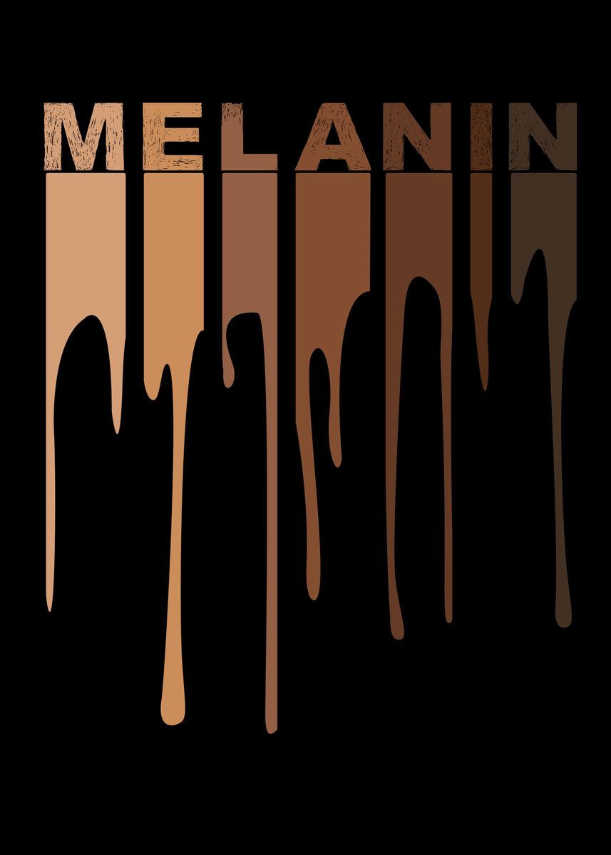 'Dripping Melanin Black' Poster by ShirTom | Displate