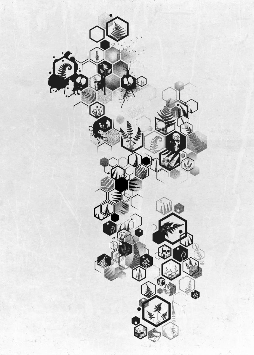 'Original Hexagon' Poster, picture, metal print, paint by Ilya Danilov ...