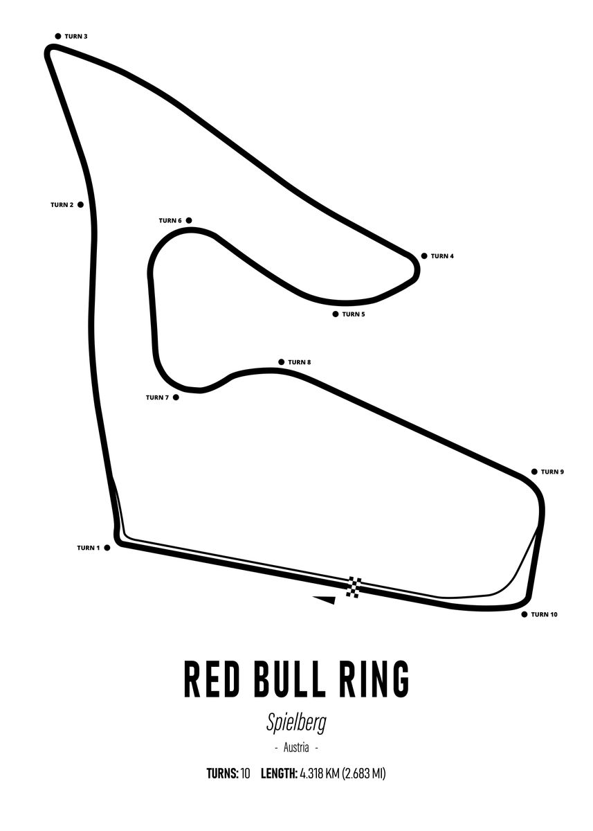 'Red Bull Ring Light' Poster, picture, metal print, paint by MVDZ ...