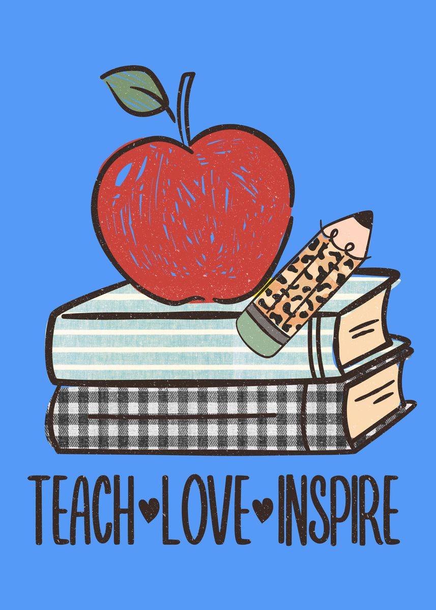 'Inspirational teacher' Poster, picture, metal print, paint by ...
