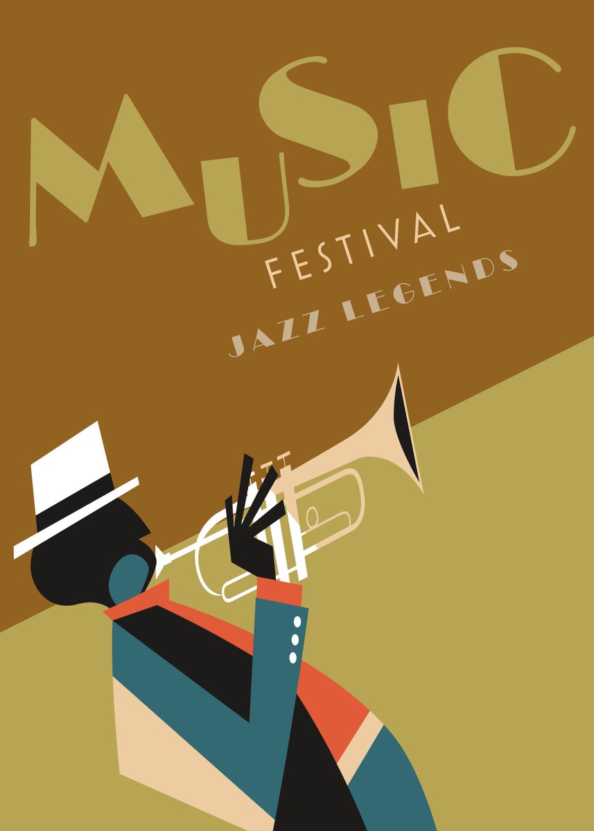 'Jazz music legend' Poster, picture, metal print, paint by Mad Crabs ...