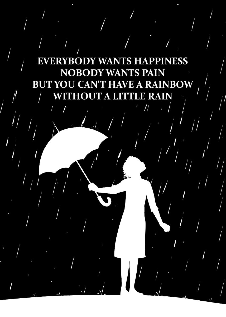 'No Rain No Rainbow' Poster, picture, metal print, paint by ABConcepts ...