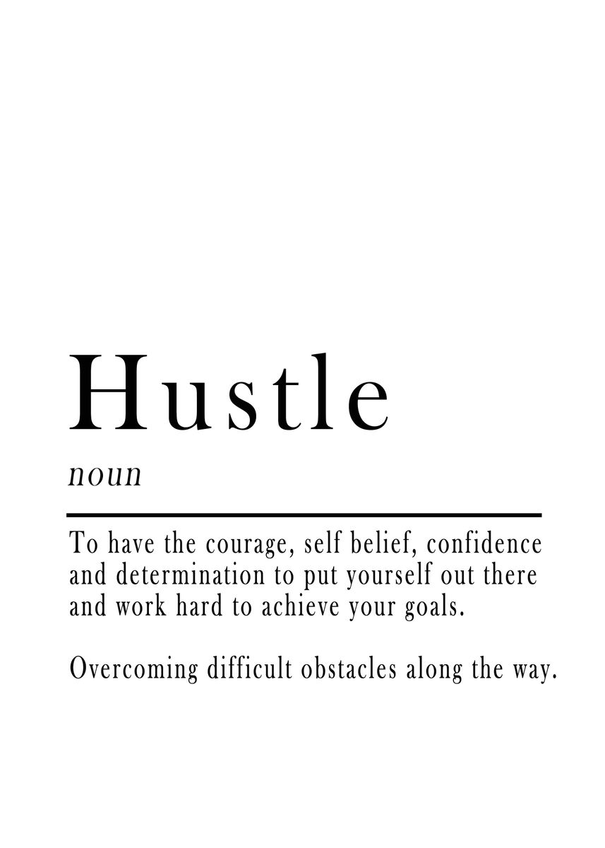 'Hustle Print Dictionary' Poster by Tran Duc Hieu | Displate
