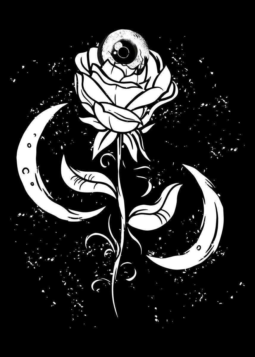 'Weirdcore Rose Eye Moon' Poster by AestheticAlex | Displate