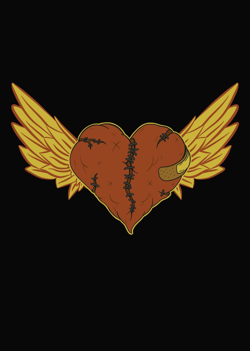 'Weirdcore Winged Heart' Poster by AestheticAlex | Displate