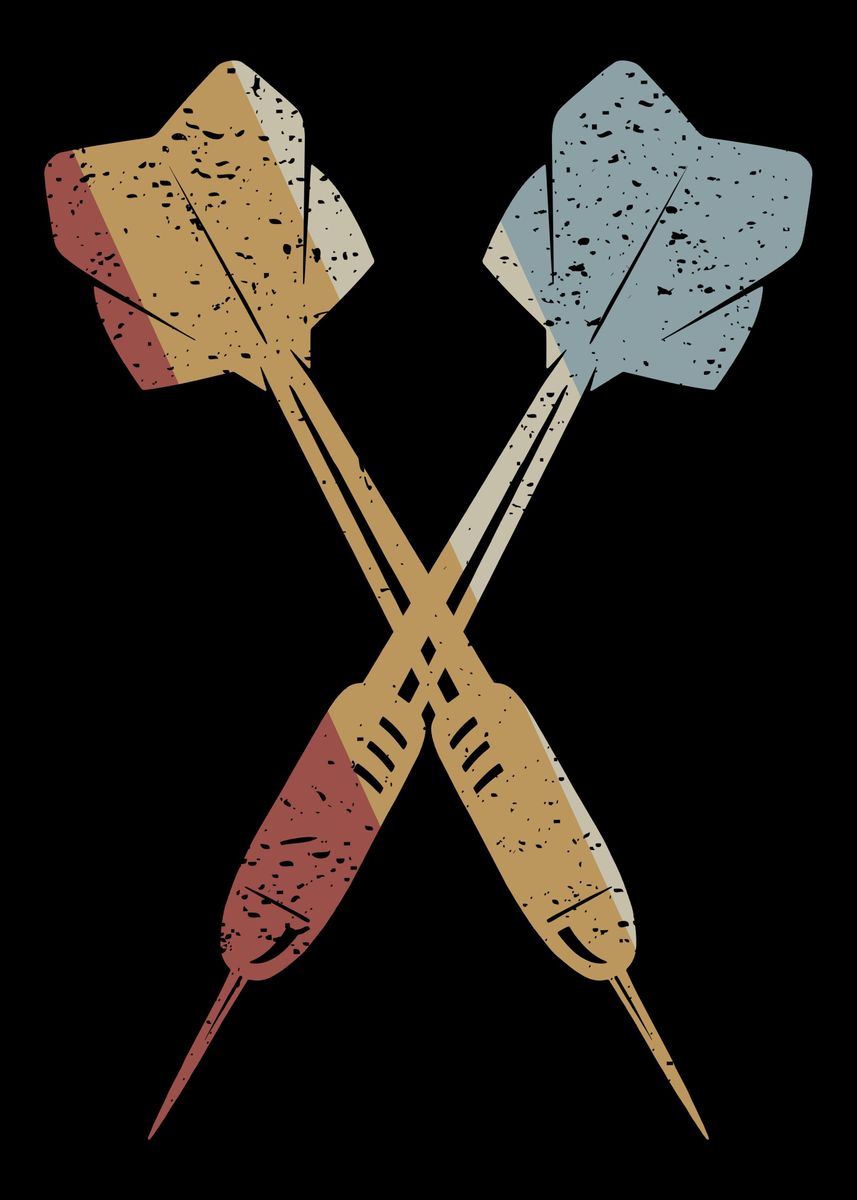 'Dart Retro Vintage' Poster, picture, metal print, paint by royalsigns ...