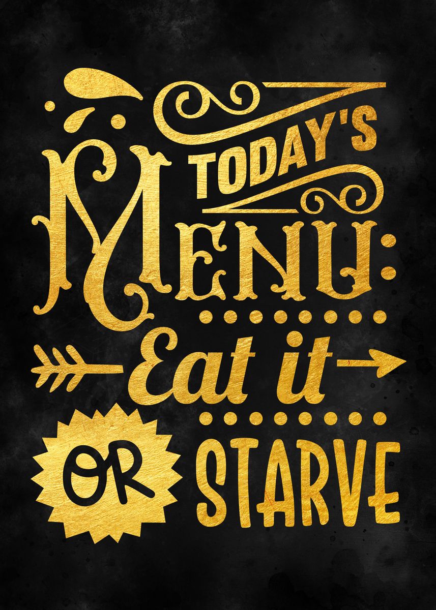 'Todays Menu' Poster, picture, metal print, paint by Farwell Florentino ...