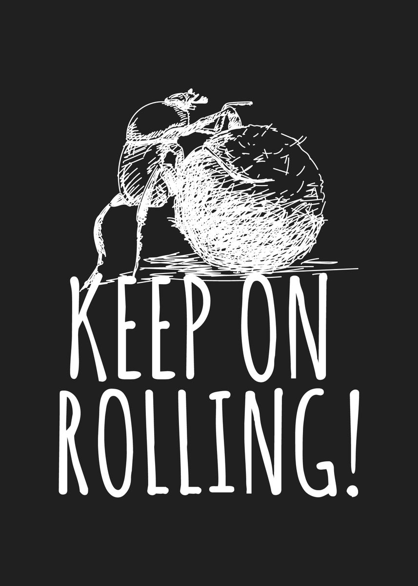 'Keep On Rolling' Poster, picture, metal print, paint by Mooon | Displate