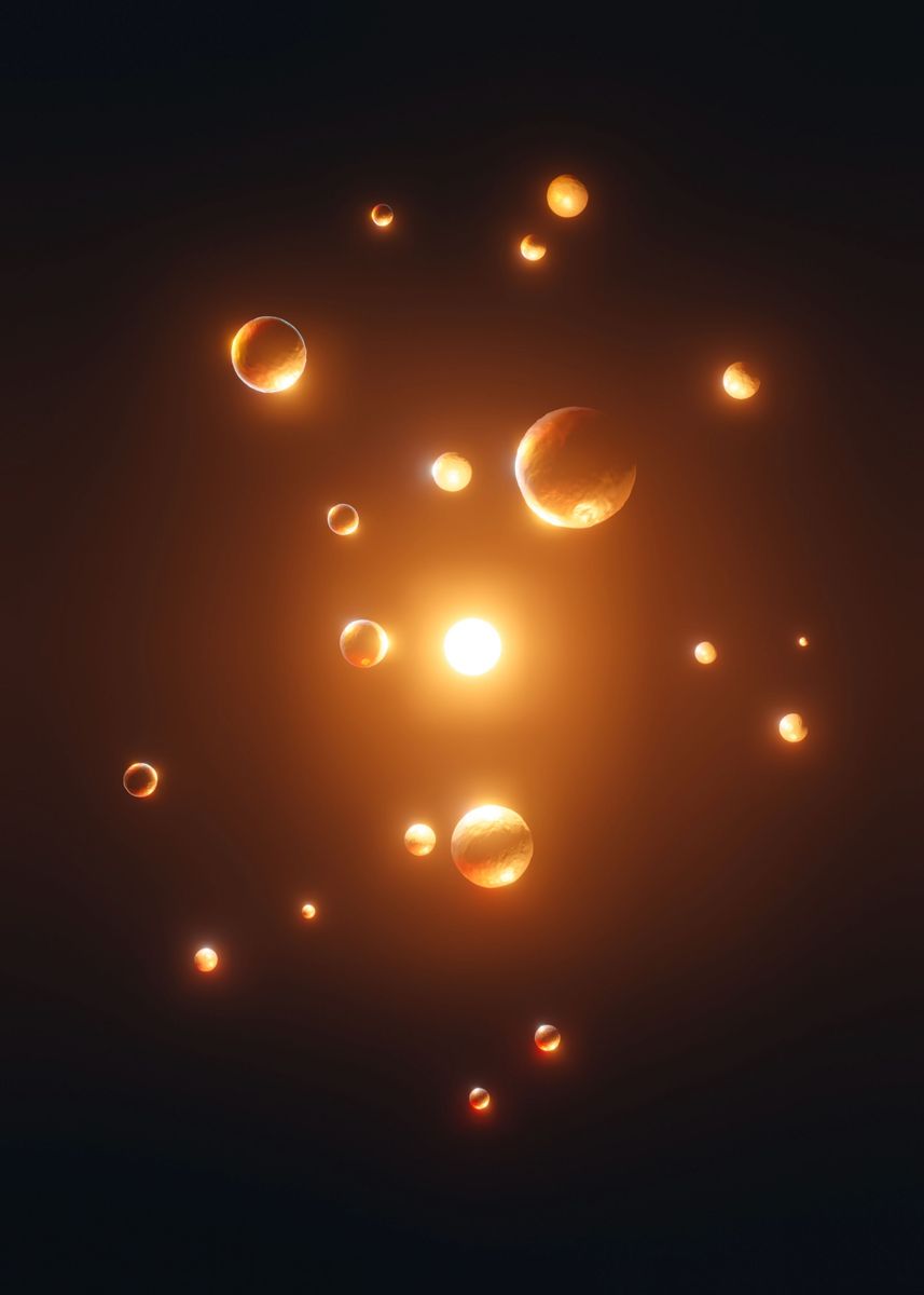 'Particles' Poster, picture, metal print, paint by Vin Designs | Displate