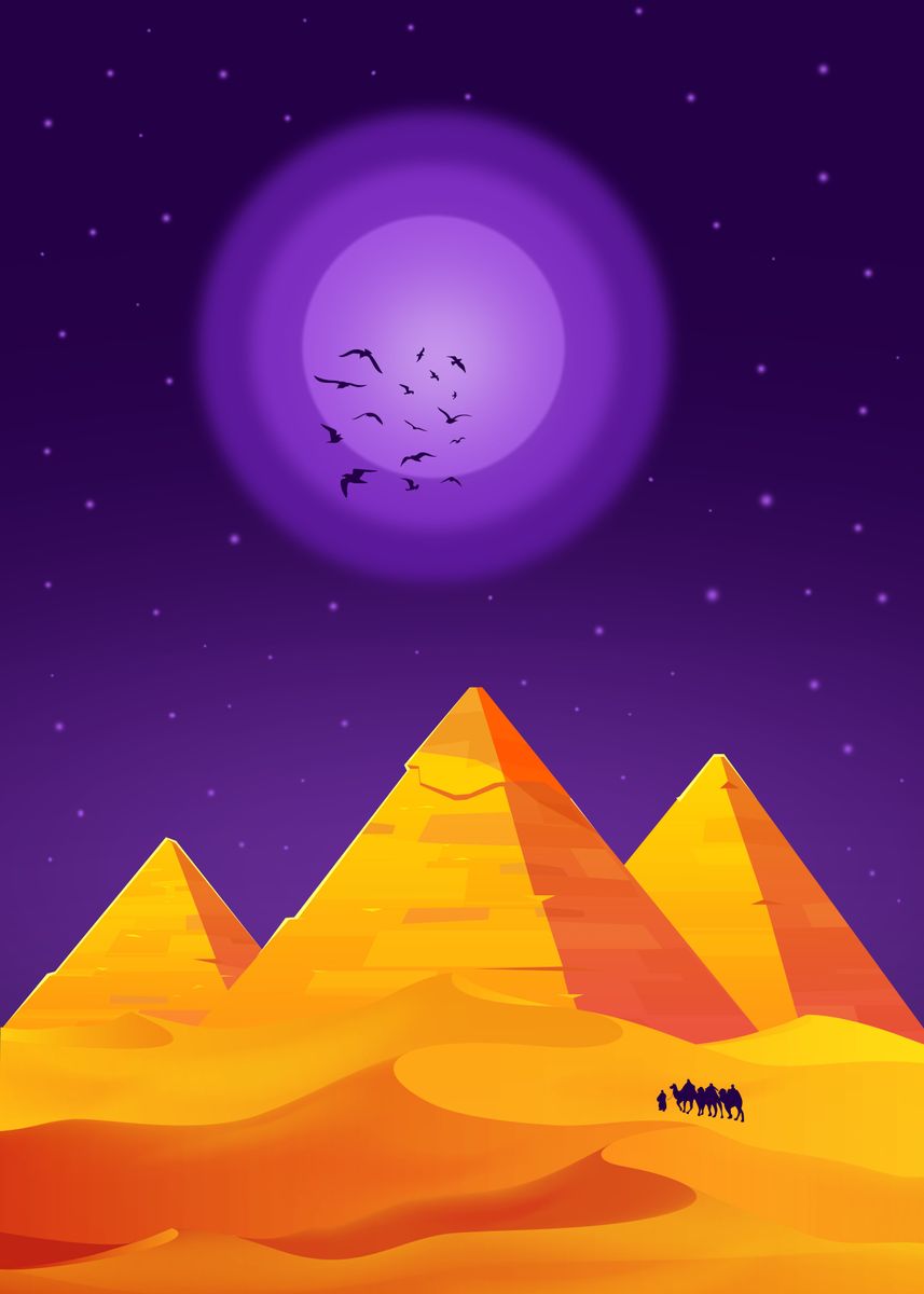 'The Great Pyramids' Poster by BnWDesigner | Displate