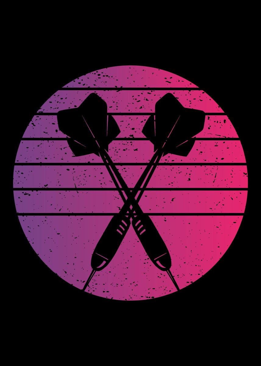 'Dart Retro Vintage' Poster, picture, metal print, paint by royalsigns ...