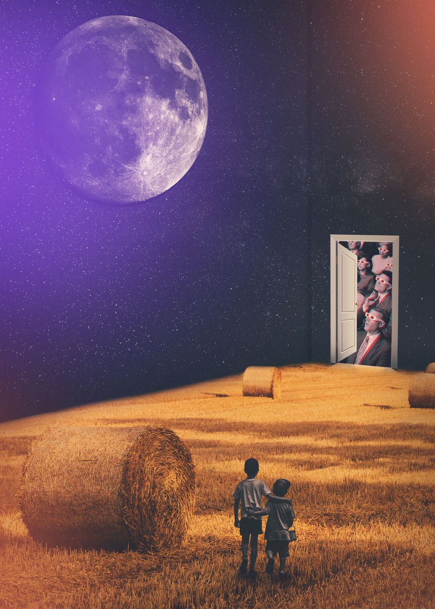 'Moon cinema' Poster by Martynas | Displate
