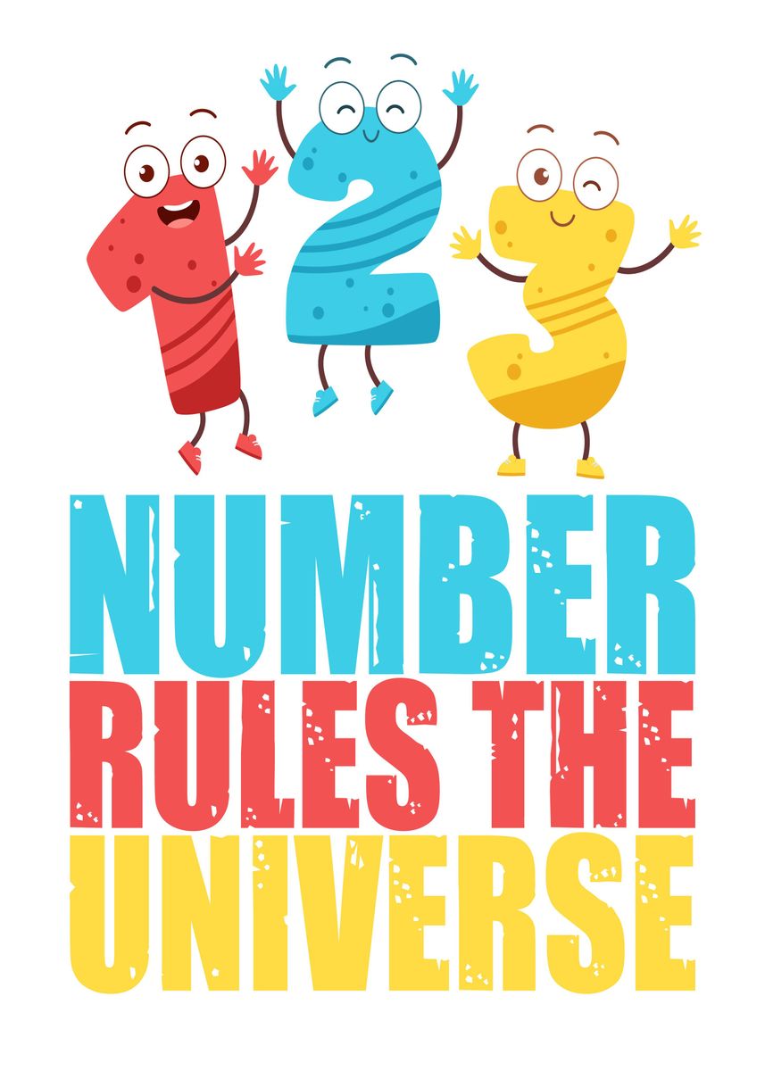 'Universe Rules Color White' Poster, picture, metal print, paint by ...