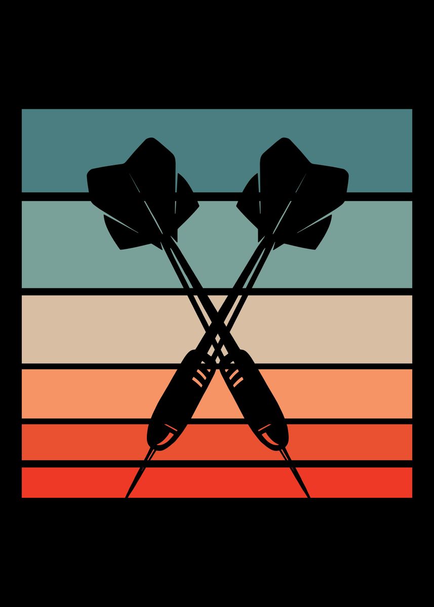 'Dart Retro Vintage' Poster, picture, metal print, paint by royalsigns ...