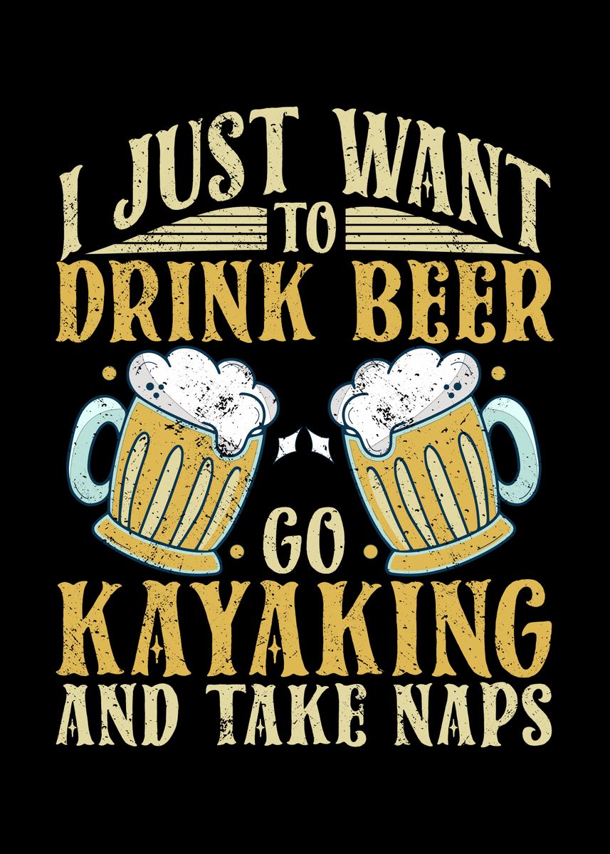 'I want to drink beer go' Poster by Lukes Pixel Studio | Displate