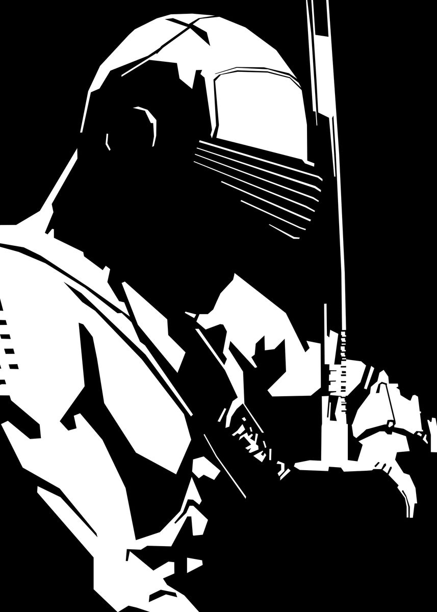 'Snake Eyes Black and White' Poster, picture, metal print, paint by ...