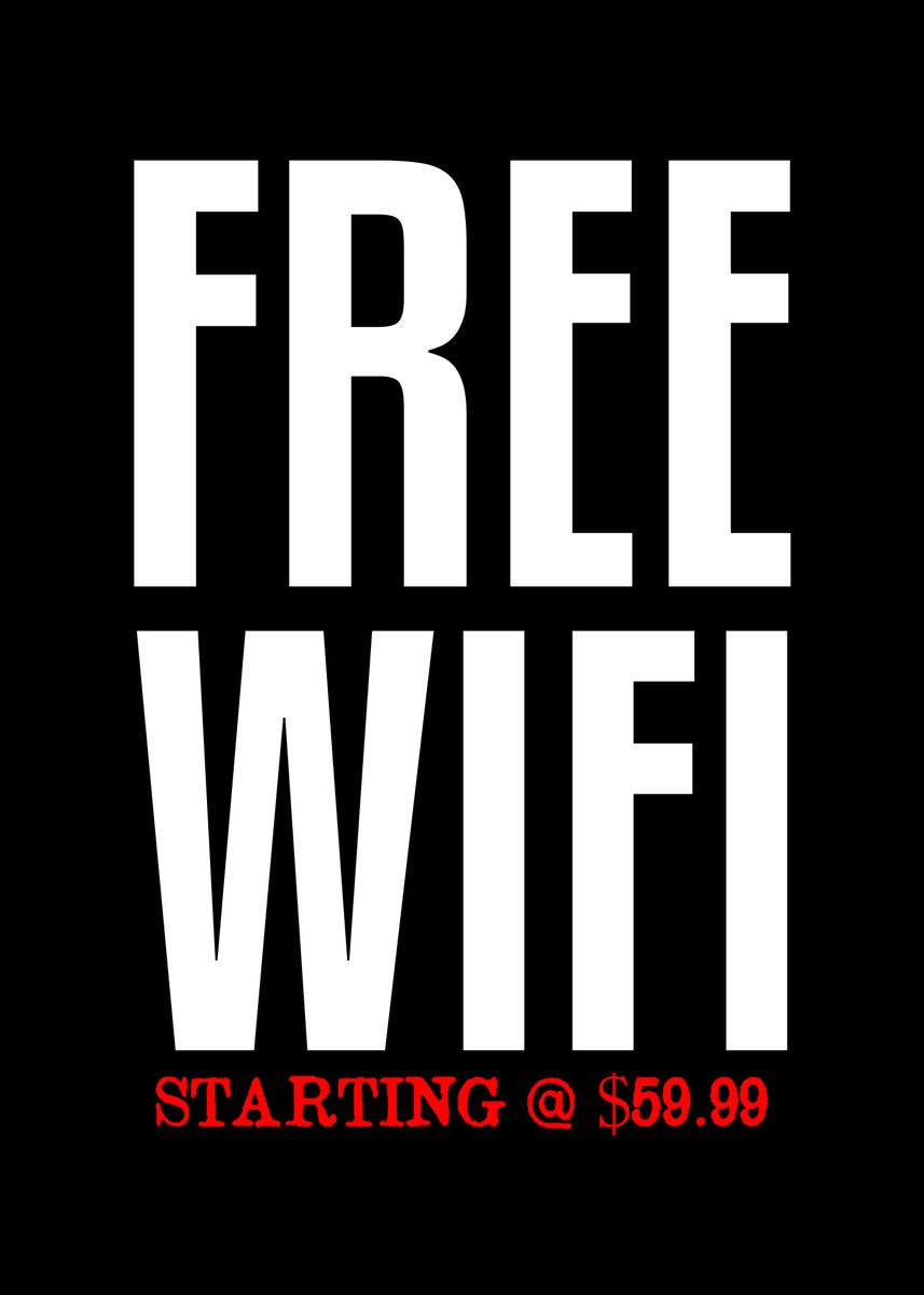 'WIFI Sign Wall Art Decor' Poster by Decoratier Qwerdenker | Displate