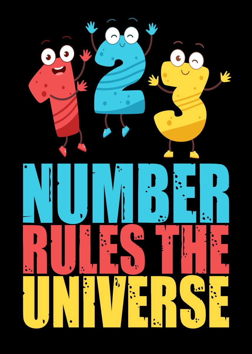 'Universe Rules Black White' Poster, picture, metal print, paint by ...