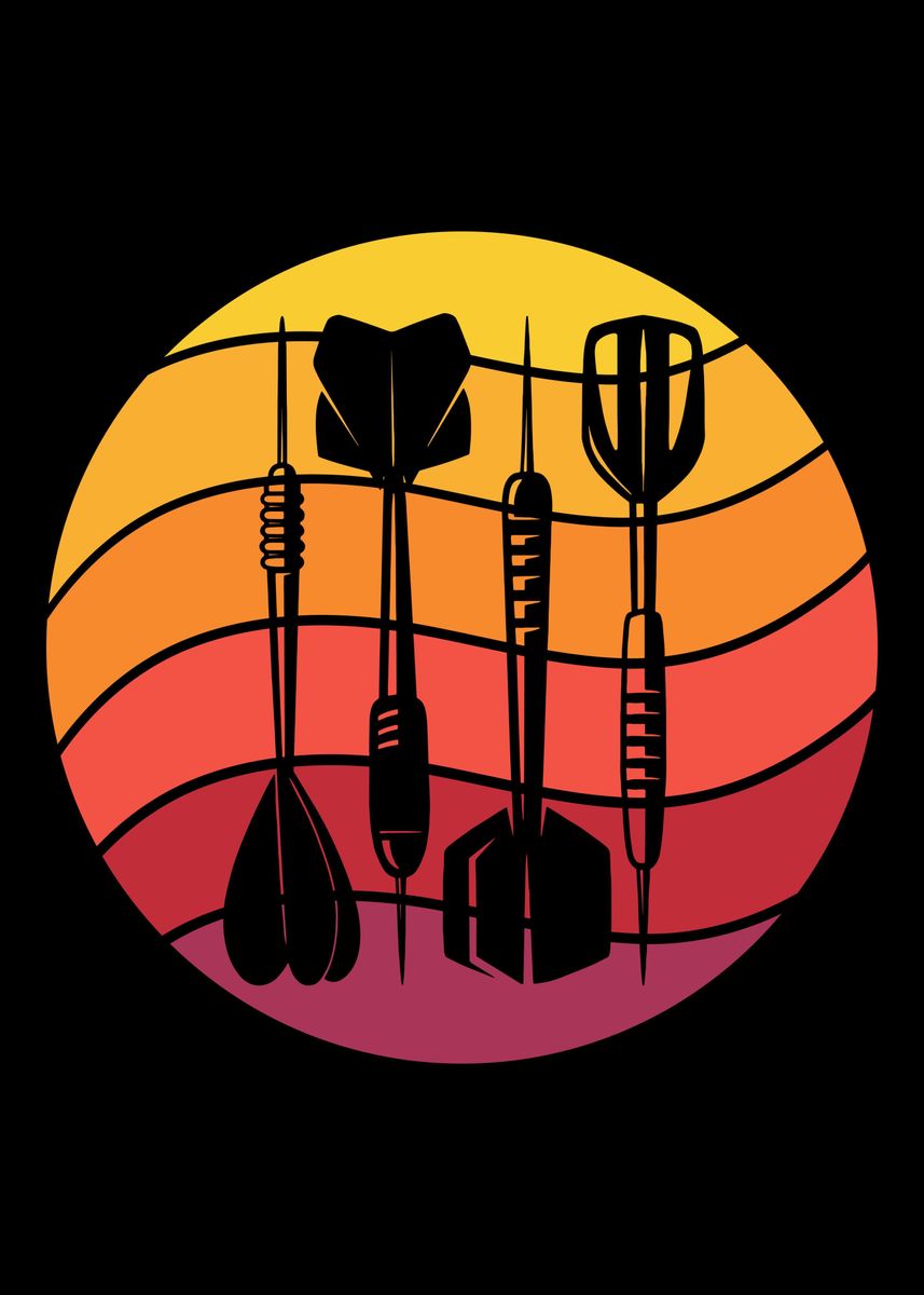 'Dart Retro Vintage' Poster, picture, metal print, paint by royalsigns ...