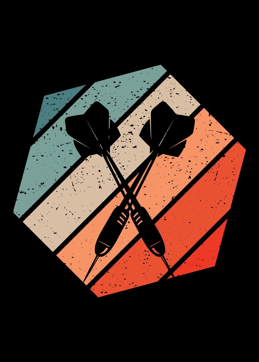 'Dart Retro Vintage' Poster, picture, metal print, paint by royalsigns ...