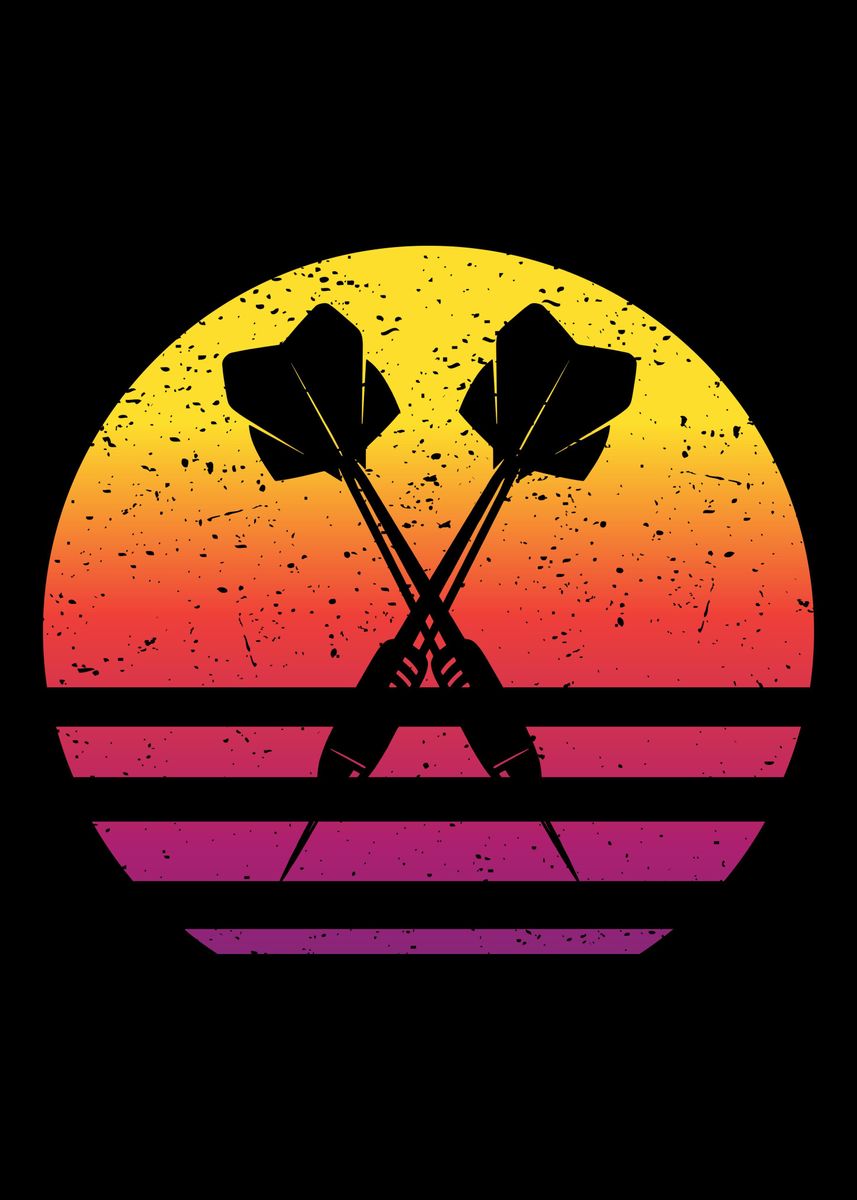 'Dart Retro Vintage' Poster, picture, metal print, paint by royalsigns ...