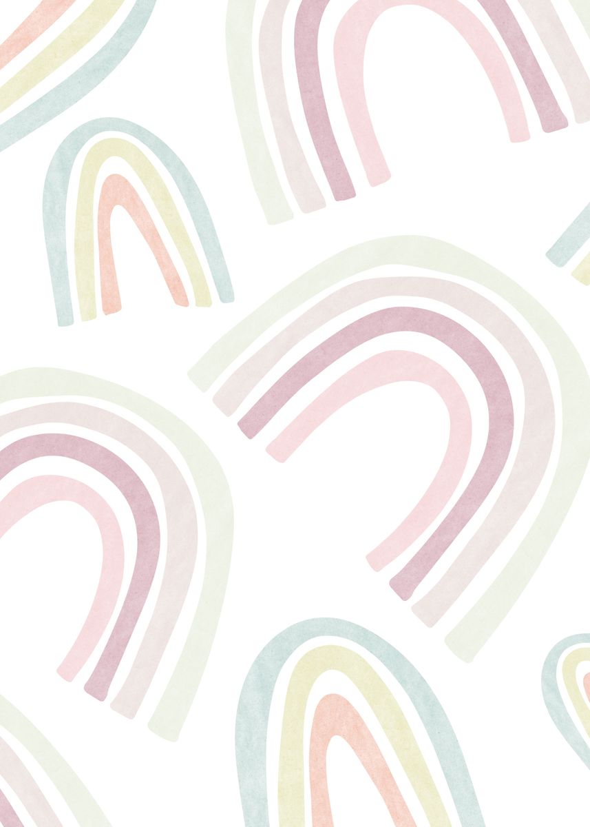 'Abstract Boho Rainbow' Poster, picture, metal print, paint by dkDesign ...