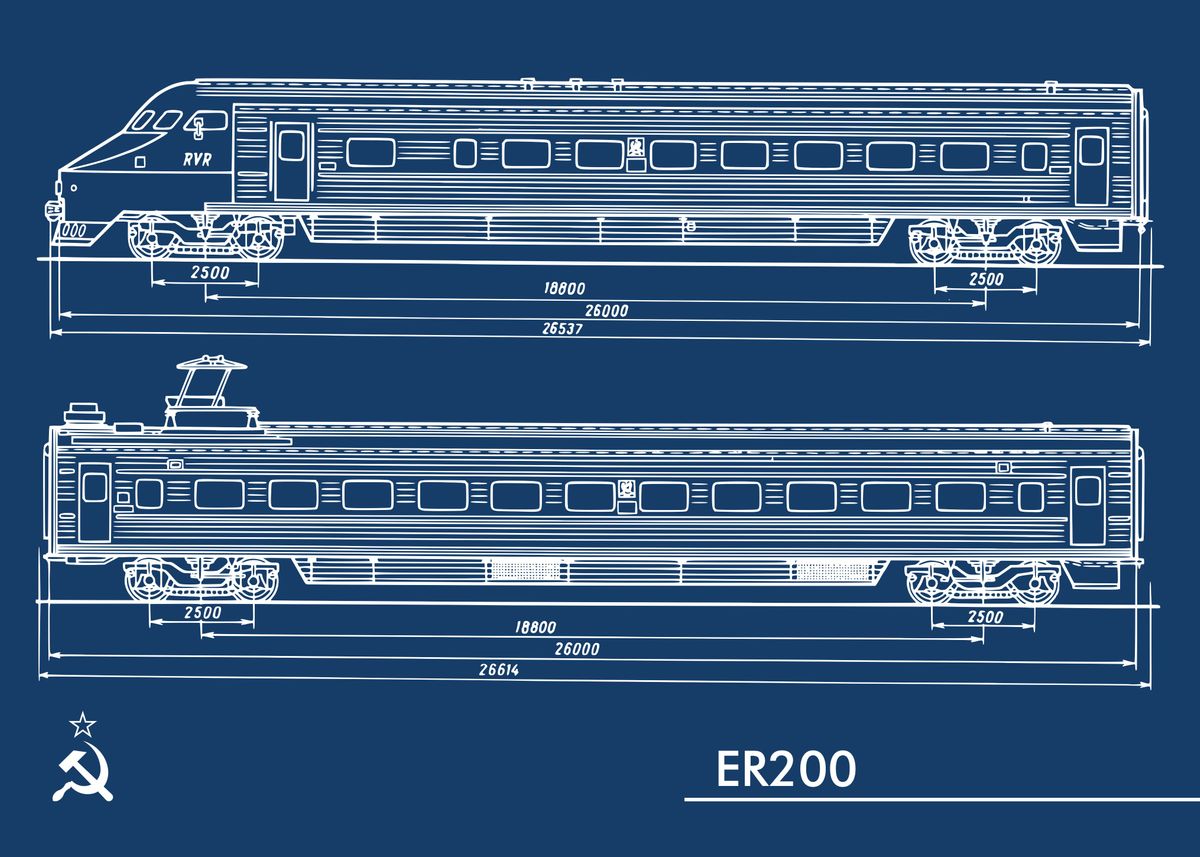 'ER200 SOVIET TRAIN' Poster by Atomic Chinook | Displate