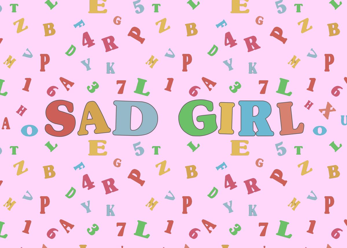 'Kidcore Sad Girl Nostalgia' Poster by AestheticAlex | Displate