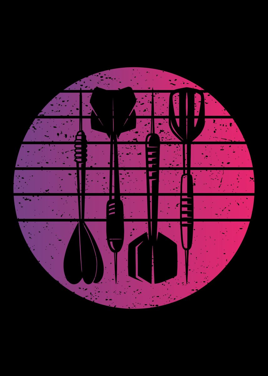 'Dart Retro Vintage' Poster, picture, metal print, paint by royalsigns ...