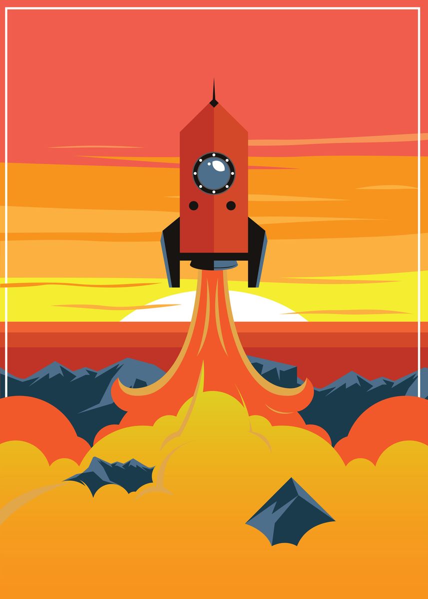 '3 2 1 launch' Poster by Designersen | Displate