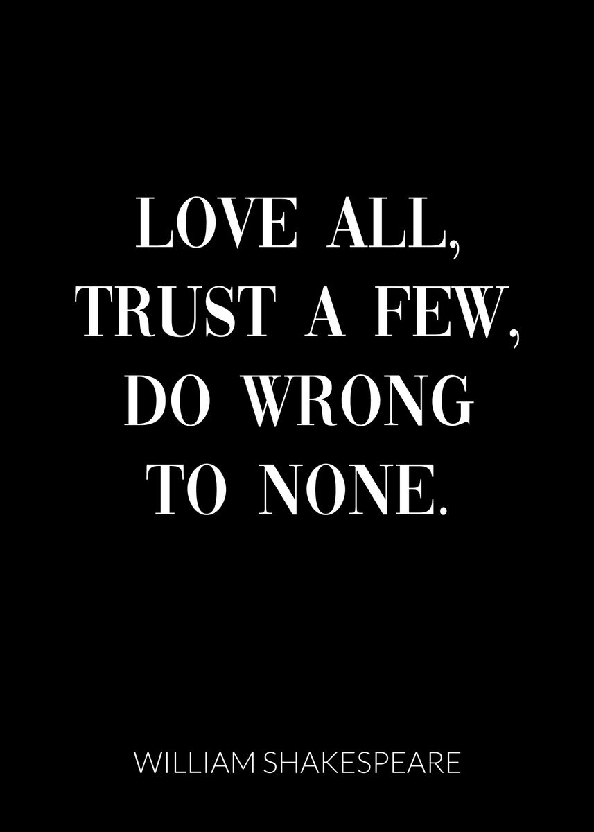 'William Shakespeare Quote' Poster, picture, metal print, paint by ...