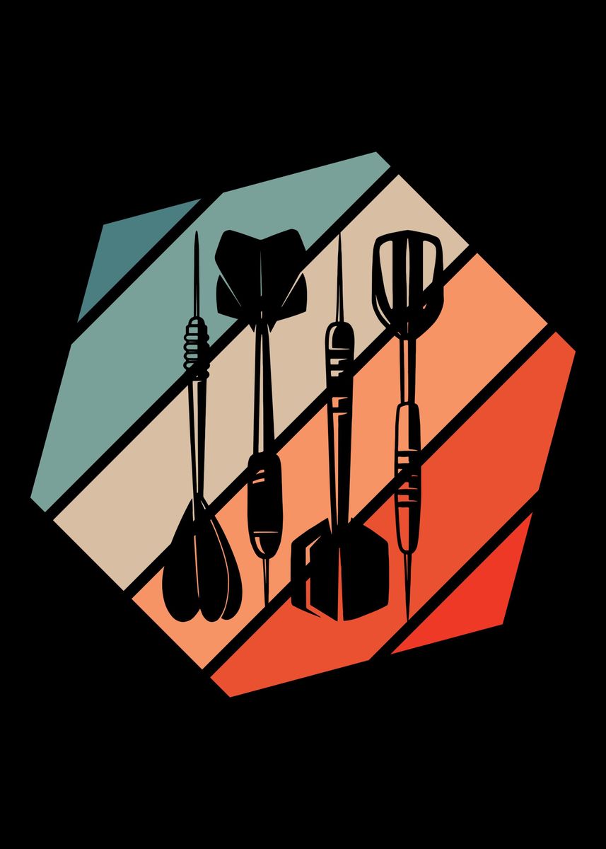 'Dart Retro Vintage' Poster, picture, metal print, paint by royalsigns ...