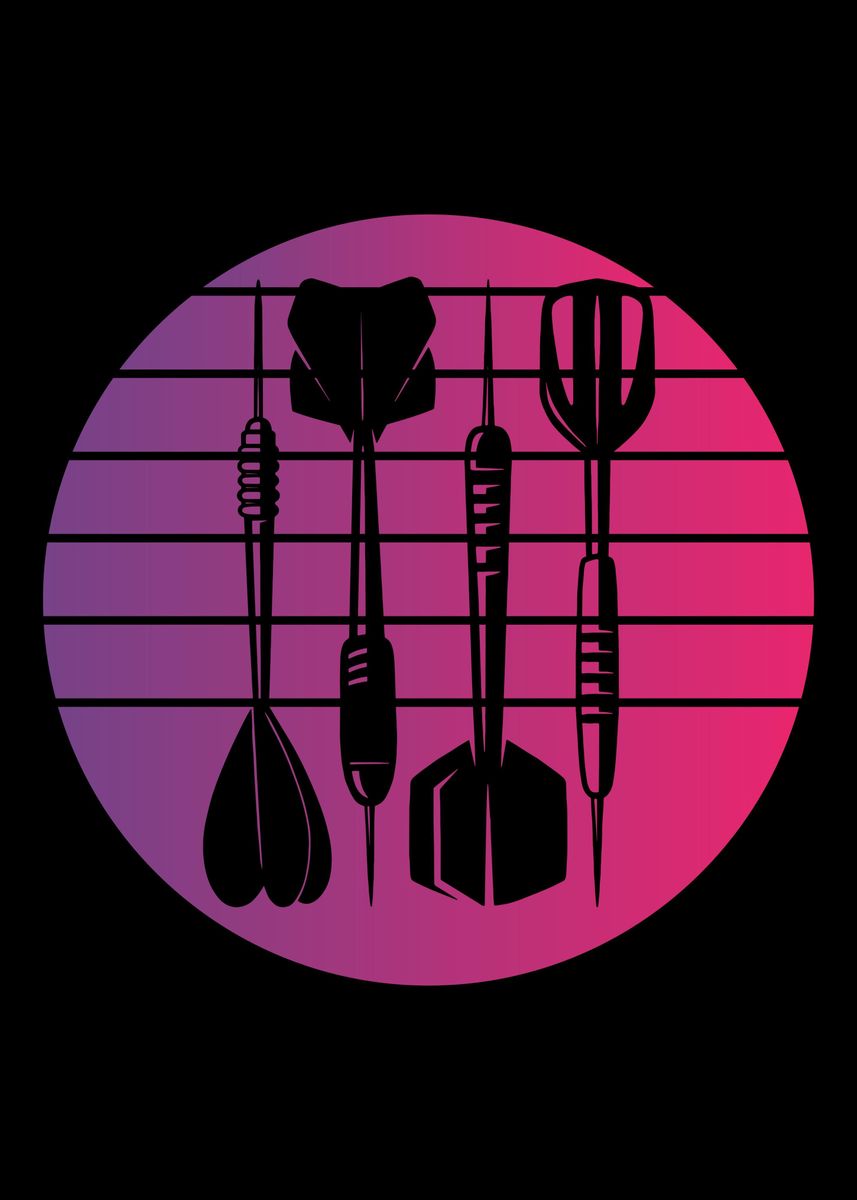 'Dart Retro Vintage' Poster, picture, metal print, paint by royalsigns ...