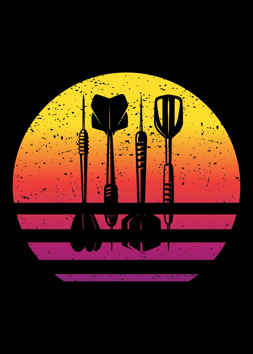 'Dart Retro Vintage' Poster, picture, metal print, paint by royalsigns ...