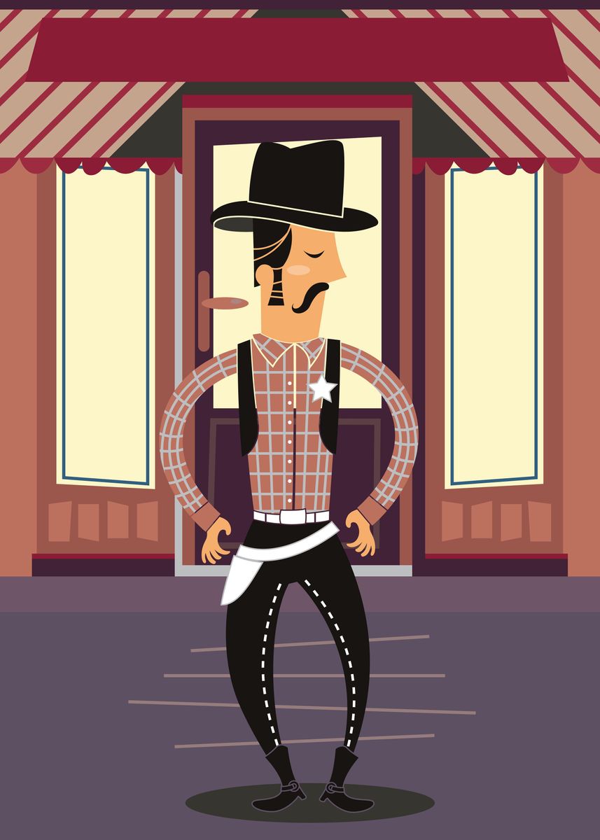 'I am a real cowboy' Poster, picture, metal print, paint by Designersen ...