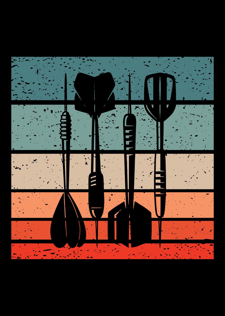 'Dart Retro Vintage' Poster, picture, metal print, paint by royalsigns ...