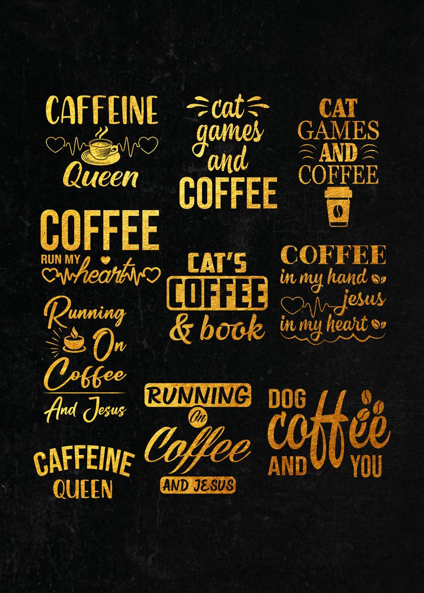 'Coffee set 10' Poster by Dutton Jerrell | Displate