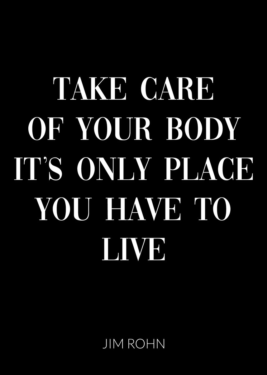 'Jim Rohn Quote Care Body' Poster by dkDesign | Displate