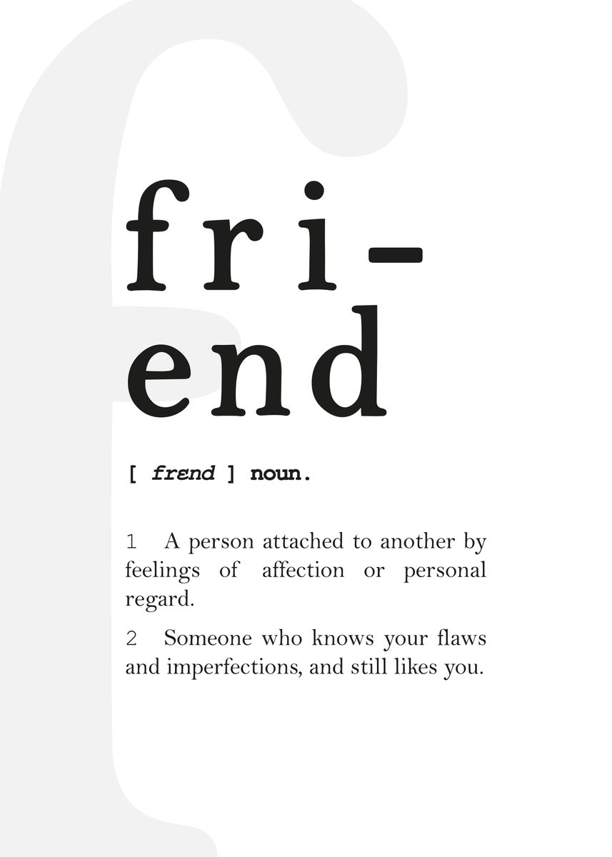 'Friend Art Definition' Poster, picture, metal print, paint by Lea ...