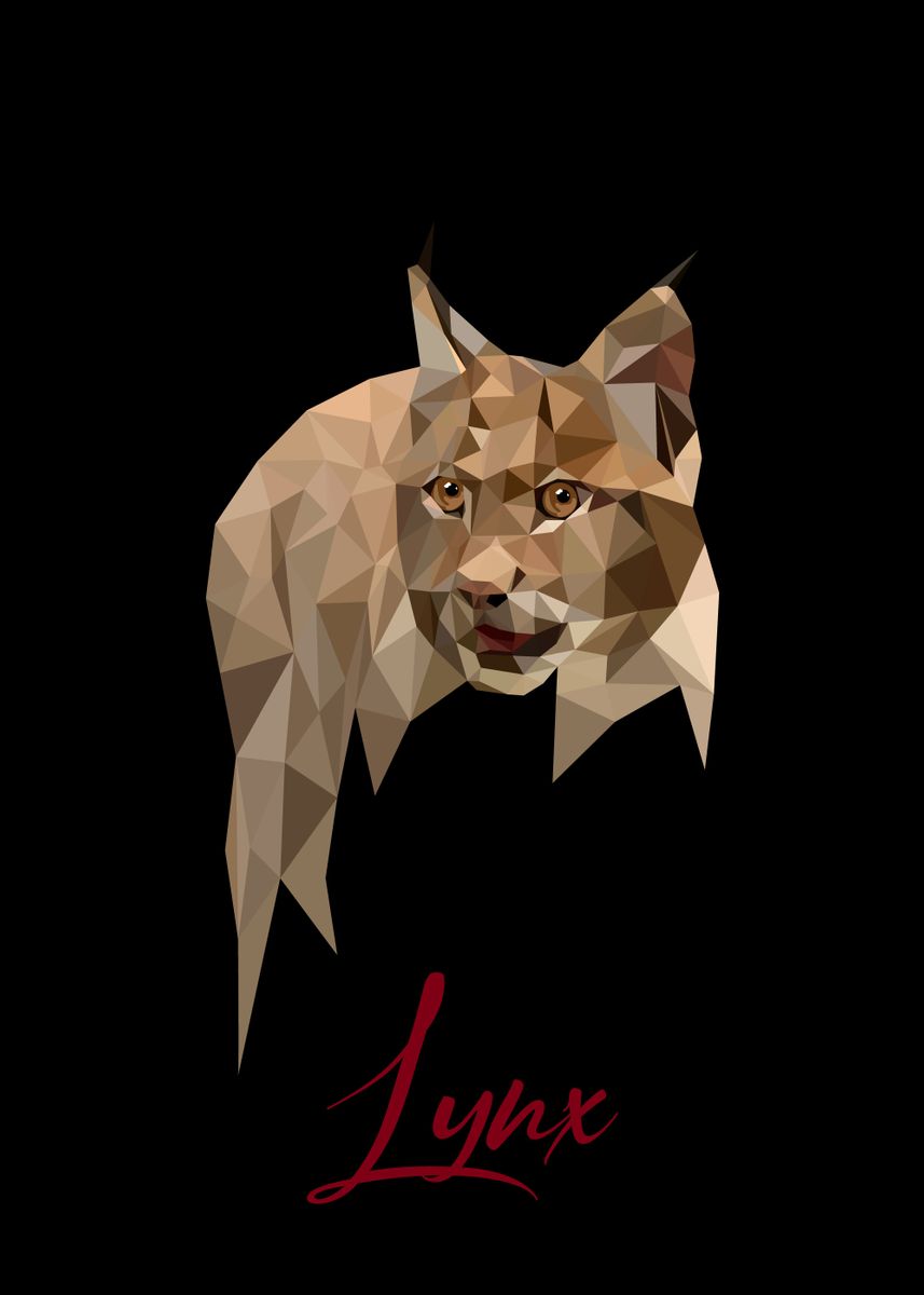 'Lynx ' Poster, picture, metal print, paint by Arts Days | Displate
